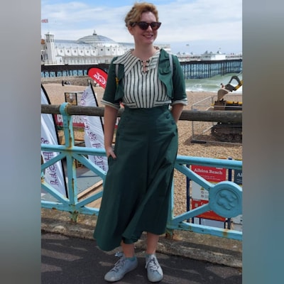 E-pattern MULTISIZE Circa 1916 Eloise Surplice Dress & Shield Wearing ...