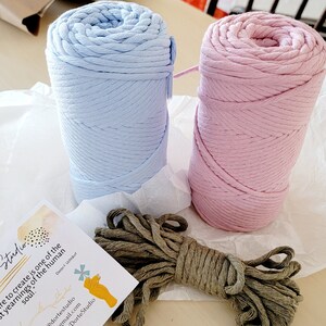 SET of Macrame Cotton Cord Bundles for Crafts 3-ply 3 Strand - Etsy