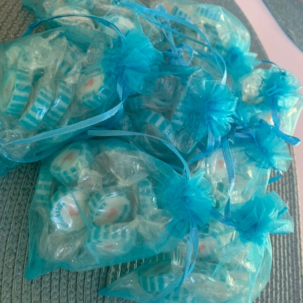 Approx 100 Turquoise & Navy Blue Wedding Favour Individually Wrapped ...