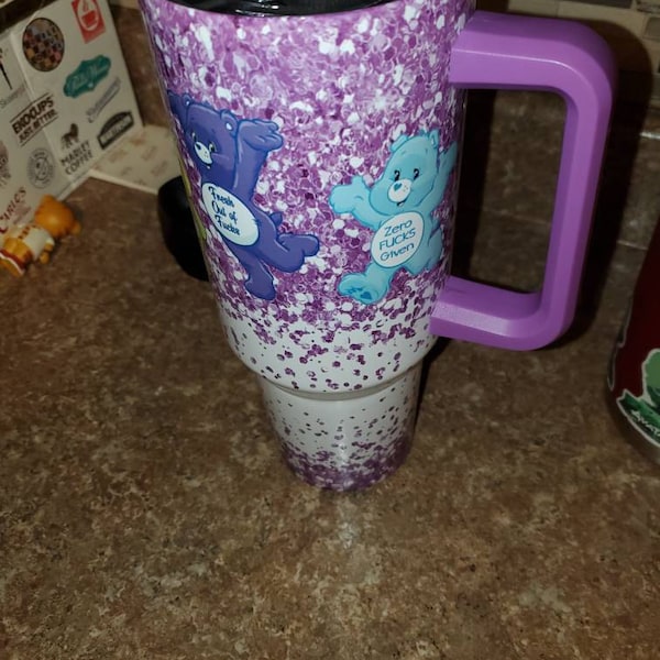 20oz. Tumbler, Middle Finger Bear With Straw and Lid, Hot or Cold ...