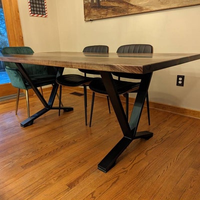 The Hexagon Steel Table Base, Super Heavy Duty Set of 2 Legs With 3 ...