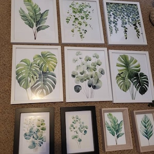 Greenery Gallery Wall Art Set Trending Now Living Room Wall Art ...