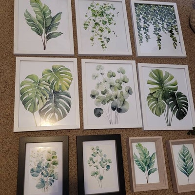 Greenery Gallery Wall Art Set Trending Now Living Room Wall Art ...