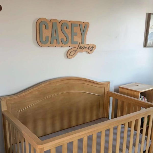 Large Wood Name Sign, Nursery Name Sign, Girl Name Sign, Above Crib ...