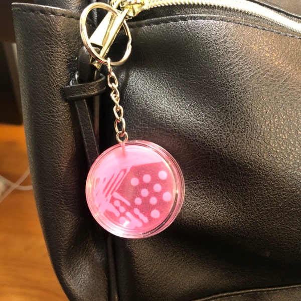 E.coli MAC Petri Dish Keychain / Microbiology Agar Art / Bacteria ...