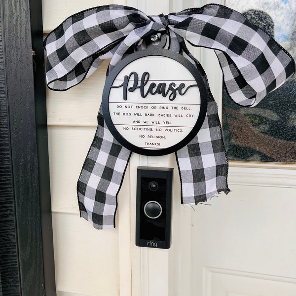 Please Do Not Knock or Ring Doorbell, Do Not Disturb, No Soliciting ...
