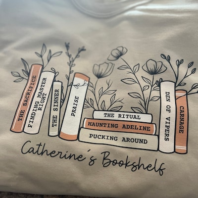 Custom Bookshelf Sweatshirt, Book Lover Crewneck, Personalized Book ...