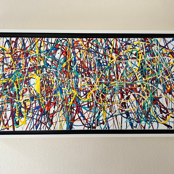 Original Acrylic Abstract Painting, Modern Art, Ready to Hang, Small ...