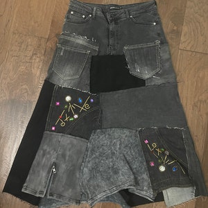 Upcycled Denim Jacket, Reconstruction Denim, Size S - Etsy