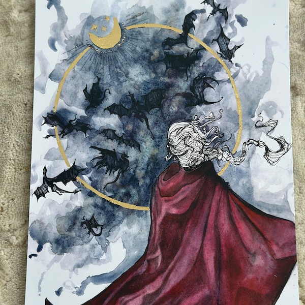 Manon Blackbeak Wyvern Art: Ink and Watercolor Print - Etsy