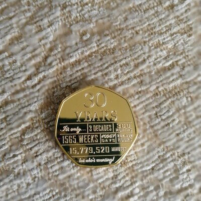Brand New 30th Birthday 24ct Gold Commemorative. Gift/present ...