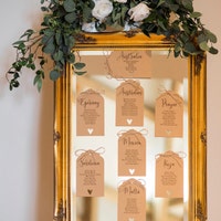 Luggage Tag Table Plan for Wedding. Seating Plan Tags. Rustic Style ...
