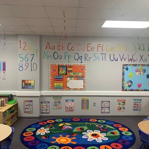 Rainbow Uppercase Letters Fabric Wall Decal Color Story - Etsy