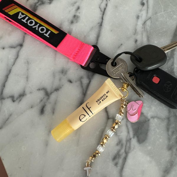 Lip Gloss Keychain | Lipgloss Keychain, Balm Included | Custom Charm ...
