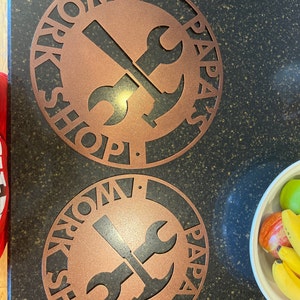 Personalized Fathers Day Sign for Dad Papas Work Shop Metal | Etsy