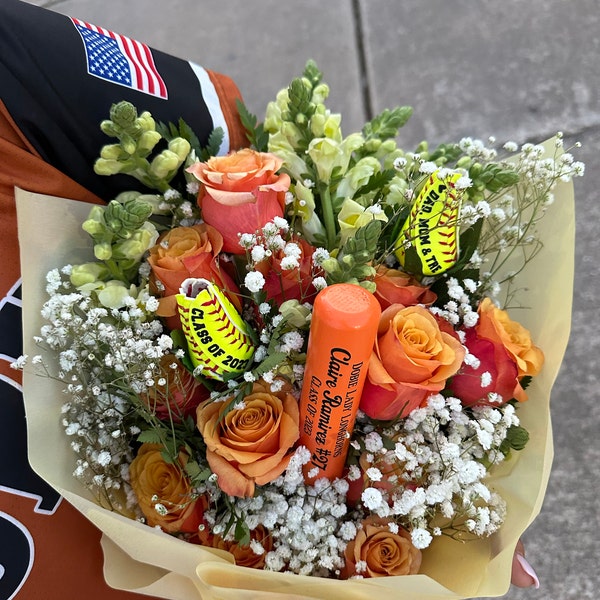 Personalized Softball Rose | Personalized Softball Gifts | Softball ...