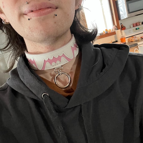 Made to Order! Leather Collar With Cats, Collar for Humans, Collar for ...