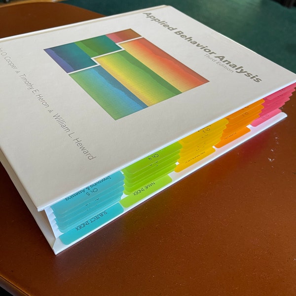 SNABAFIED Cooper Tabs BCBA Exam Study Materials Cooper Textbook Tabs ...