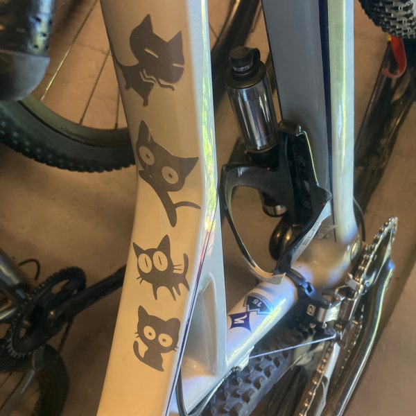 Cats Bike Frame Vinyl Decal - Road, MTB, E-bike Sticker - Etsy