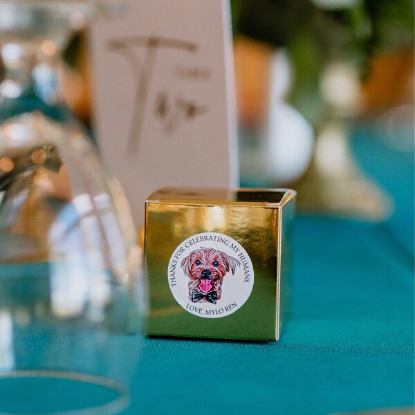 Custom Dog Stickers Personalized Dog Wedding Stickers Dog Wedding ...