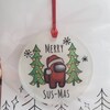 Among Us Merry Sus-mas Christmas Ornament, Among Us Gift Ideas, Among ...