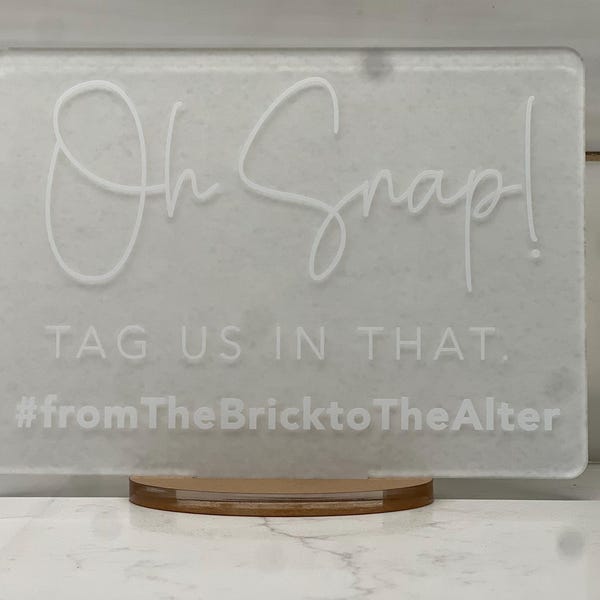 Oh Snap, Tag Us in That! - Social Media Sign, Add Your Custom Hashtag ...