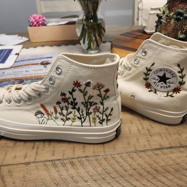 Custom Mushroom Converse Embroidery Chuck Taylor/handmade Personalized ...