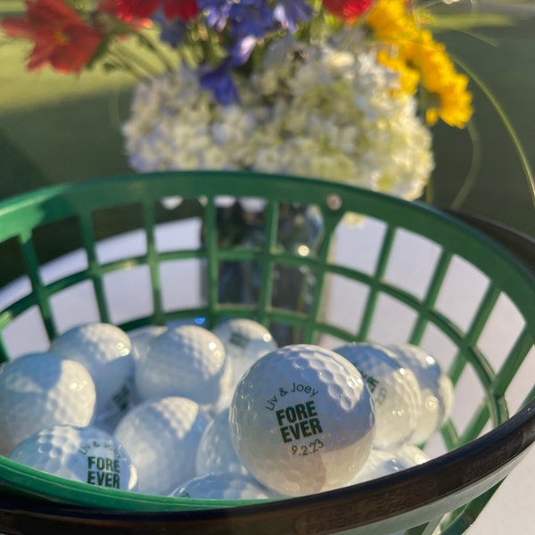 Fore Ever Custom Golf Ball Wedding Favor, Fore-ever, Personalized Golf ...