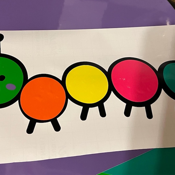 Happy Colorful Caterpillar Classroom Toddler Preschool Printable Decor ...