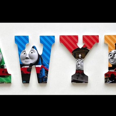 Thomas the Tank Engine Wooden Letters Boy or Girl Bedroom - Etsy Canada