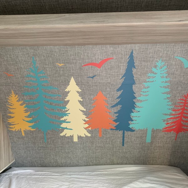 Rainbow Tree Wall Decals Over the Crib Woodland Nursery Decor | Nursery ...