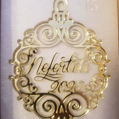 Personalized Christmas Bauble Custom Name Hanging Ornament Tree ...