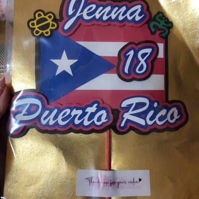 3D Puerto Rican Theme Cake Topper Decorations - Etsy