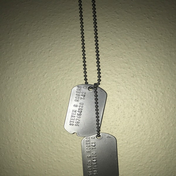 Avengers Captain America Stainless Steel Military Dog Tags Cosplay ...