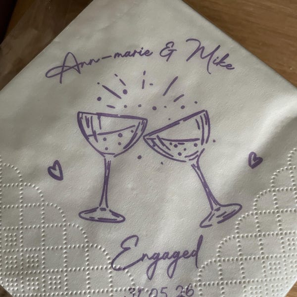 Custom Cocktail Napkins | Personalized Wedding Cocktail Napkins for ...