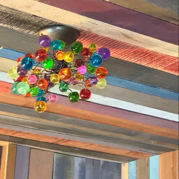 Pastel Bubble Ceiling Lighting, With Pastel Color Bubbles for Girls ...