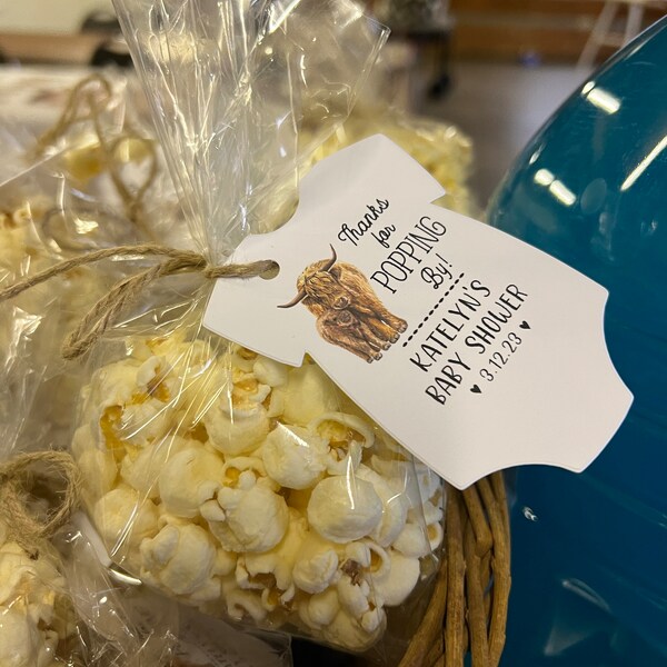 Highland Cow Baby Shower Favors | Highland Cow Baby Shower {tags ONLY ...