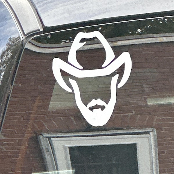 Cowboy Hat Decal - Cowboy Decal - Western Decal - Rancher Decal - Hat ...