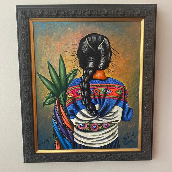 Original Oil Painting of Indigenous Woman/guatemala Art/mayan Painting ...