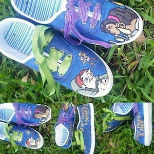 Kids Custom Cartoon Shoes Hand Painted - Etsy