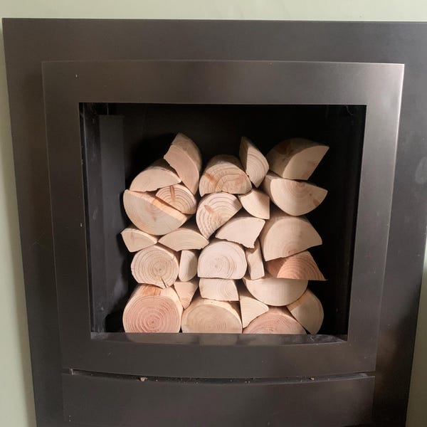 Staggered Style LOG WALL TILES - Create a Faux Log Stack - Build a Log ...