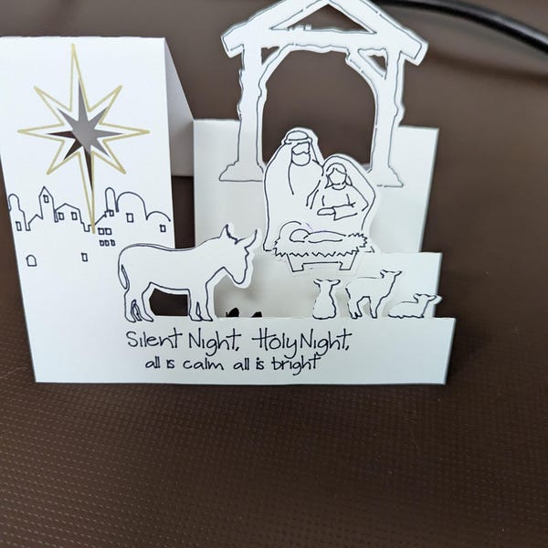 Hand Pop up Card SVG Draw and Cut - Etsy