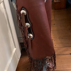 Custom Made Rodeo Chaps/ New/ Custom Leather /R Bar K - Etsy