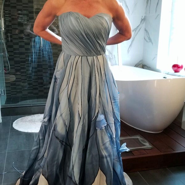 Hand Painted Dress, Ball Gown, Prom Dress, Long Formal Dress, Colorful ... Hand Painted Dress, Ball Gown, Prom Dress, Long Formal Dress, Colorful ...
