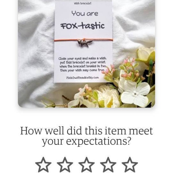 Fox Wish Bracelet, Fox Charm Bracelet, Fox Bracelet, Fox Jewelry, Fox ...