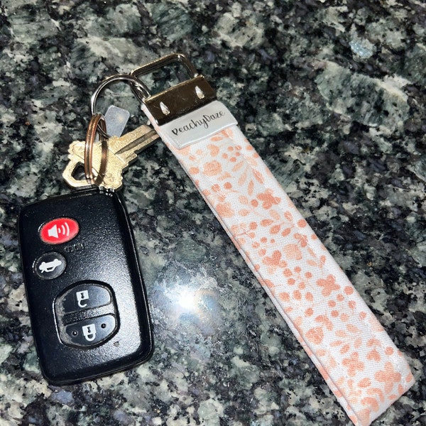 Floral Keychain Wristlets, Neutral Key Fobs, Wristlet for Keys, Key ...
