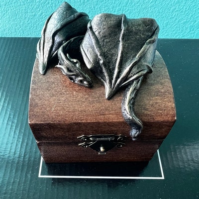 Bronze Dragon Box Wooden Wedding Box for Rings Proposal Box Ring ...