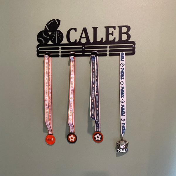 Custom Name- Medal Hanger Holder Display Rack 3 RUNG - Etsy