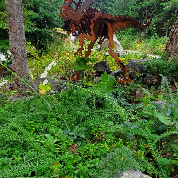 Rusty Metal Dinosaur Stegosaurus 3d Stegosaurus Garden Ornaments Art ...