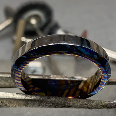 Titanium Damascus Rod ti Damascus Rod3 - Etsy